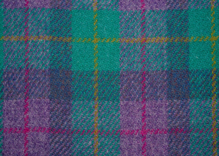 (Hebrides) Harris Tweed® Dog Lead - Jade/Purple Check – BOWZOS